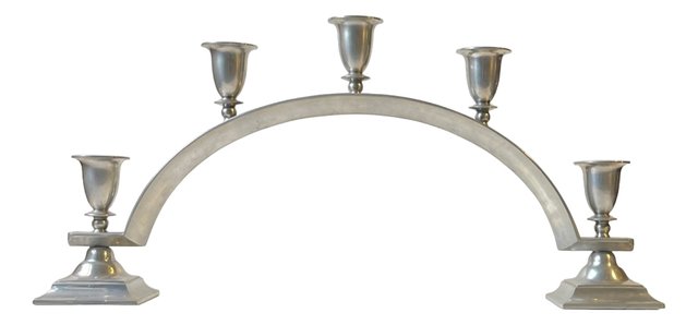 Candelabro Art Deco in peltro di Just Andersen, anni '40 in vendita su ...