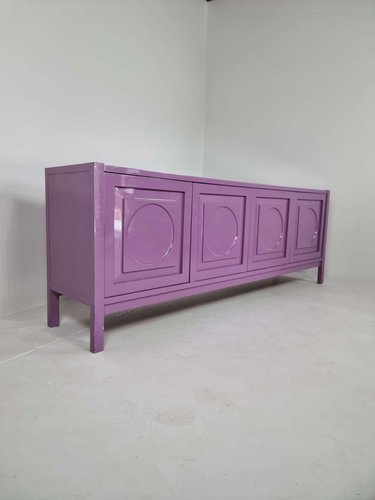 Vintage Brutalist Pink Sideboard by Defour, 1970s for sale at Pamono