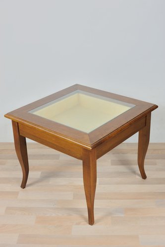 Walnut Display Side Table for sale at Pamono