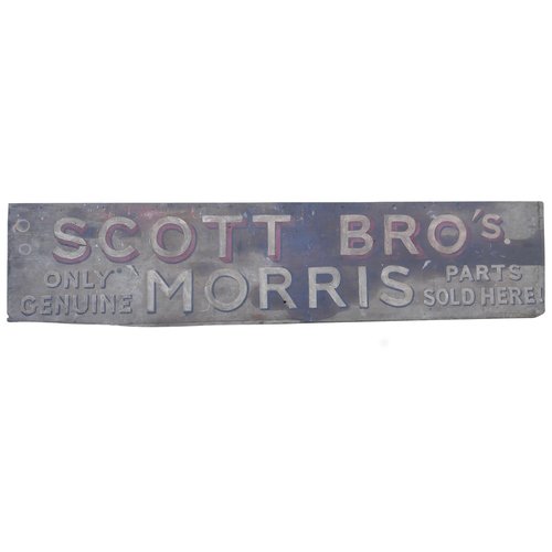 Large Painted Wooden Automobile Advertising Sign Scott Bros Morris ...