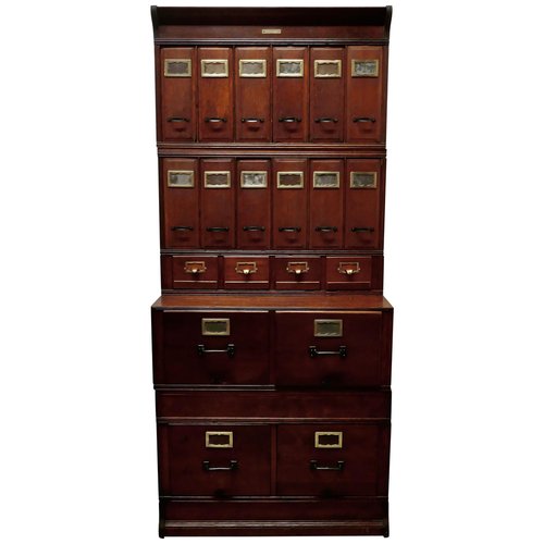 Vintage Industrial Yawman and Erbe Stacking Filing Cabinet, 1900s for ...