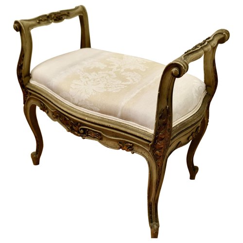 Louis Philippe French Painted Boudoir Window Seat, 1870s for sale at Pamono