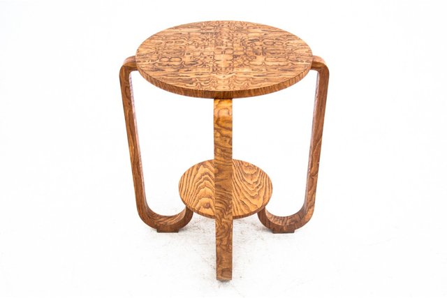 Art Deco Round Console Table, Poland, 1950s for sale at Pamono