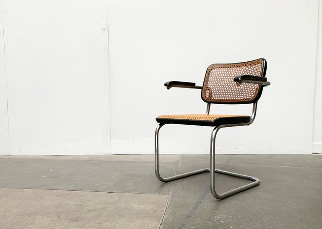 Deutscher Mid-Century Bauhaus S64 Freischwinger von Marcel Breuer ...