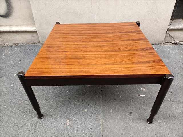 Square Coffee Table in Wooden Staggered Turned Legs from Isa Bergamo ...