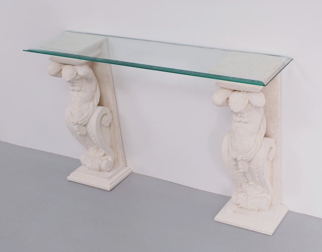 Greek Classic Cast Stone Console Table, 1970s for sale at Pamono