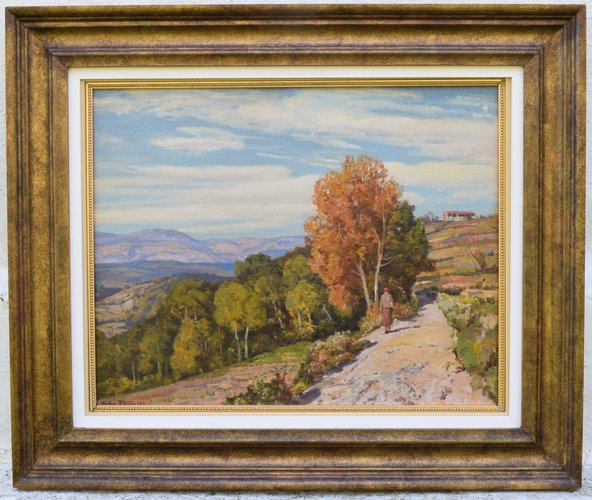 Sir Herbert Hughes-Stanton, Impressionist Landscape with Figure, 1930 ...