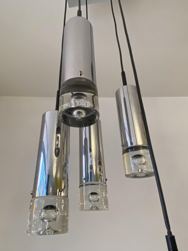 Vintage Glass Drop Lamp from Fagerhult, 1960s for sale at Pamono