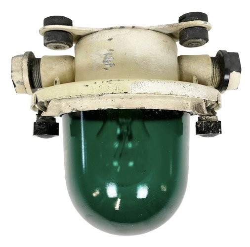 Vintage Soviet Beige Ship Ceiling Light, 1960s for sale at Pamono