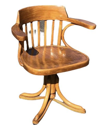 Bentwood Swivel Desk Chair for sale at Pamono