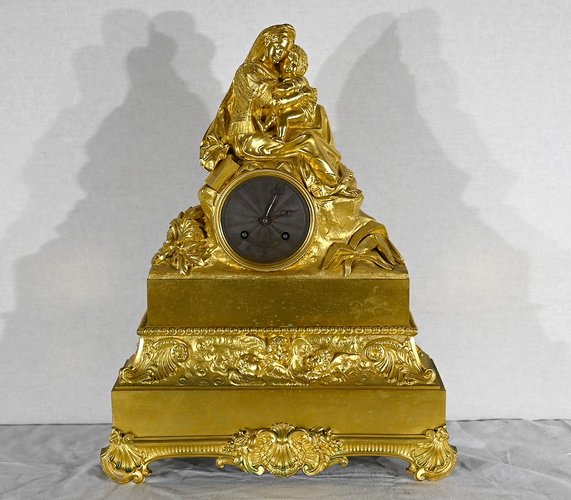 Pendule En Bronze Doré Début 19ème Siècle La Vierge à la Chaise en ...