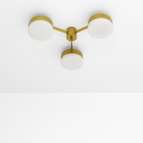 Celeste Epiphany Chrome Opaque Ceiling Lamp by Design for Macha for sale at Pamono