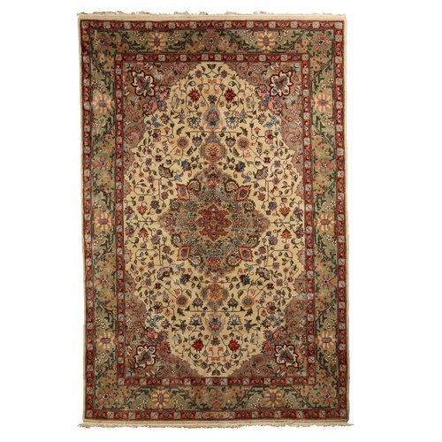 Indian Tabriz Rug in Cotton for sale at Pamono