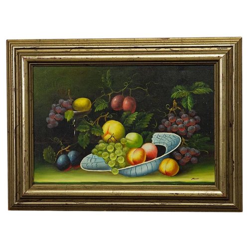 German Artist, Still Life with Fruits, Oil on Canvas, 1950s, Framed for ...
