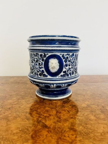 German Victorian Salt Glazed Planter, 1880s for sale at Pamono