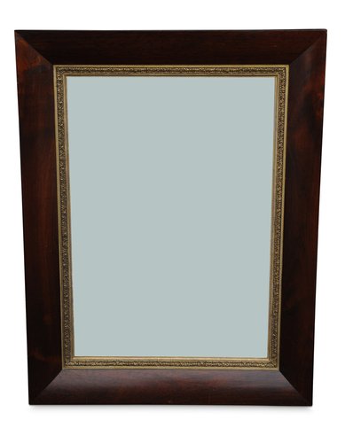 Antique Rosewood Portrait Wall Mirror with Decorative Gilt Inlay, 1800s ...