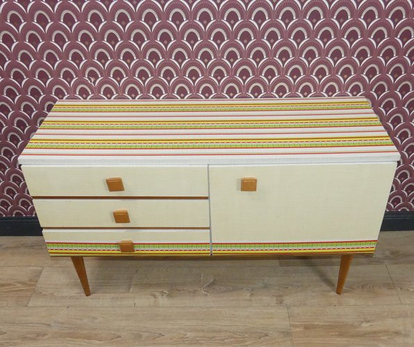 Small Vintage Sideboard in Varnish Cream, 1970s for sale at Pamono