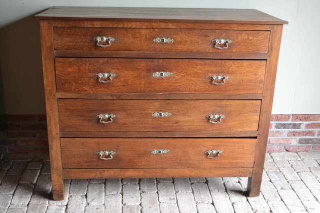 Antique Oak Chest of Drawers, 1850s for sale at Pamono