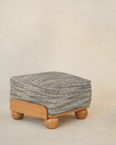 Cove Footstool in Timber and Cobalt Blob by Fred Rigby Studio for sale ...