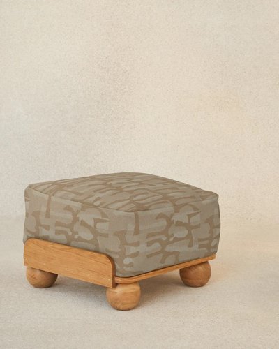 Cove Footstool in Natural Pagoda by Fred Rigby Studio for sale at Pamono