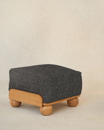 Cove Footstool in Dark Granite by Fred Rigby Studio for sale at Pamono