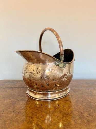 Victorian Copper Helmet Coal Scuttle, 1880s for sale at Pamono