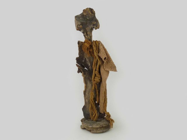 Hélène Martin, Art Brut Shepherd, Mixed Media Sculpture, 1960s for sale ...