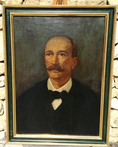 Carlo Ceroni, Portrait, 1870, Oil on Canvas, Framed for sale at Pamono