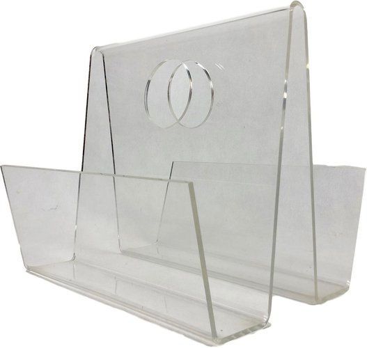 Acrylic Glass Magazine Rack, 1970s for sale at Pamono