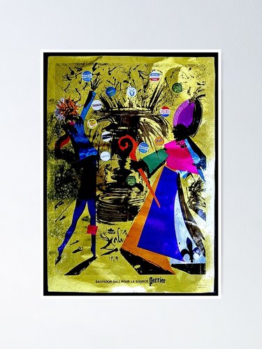 Salvador Dali, Perrier Water Vintage Advertising Poster, 1969 ...