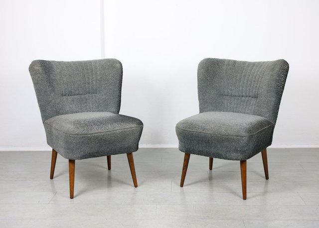 Art Deco Cocktail Chairs in Blue, Set of 2 for sale at Pamono