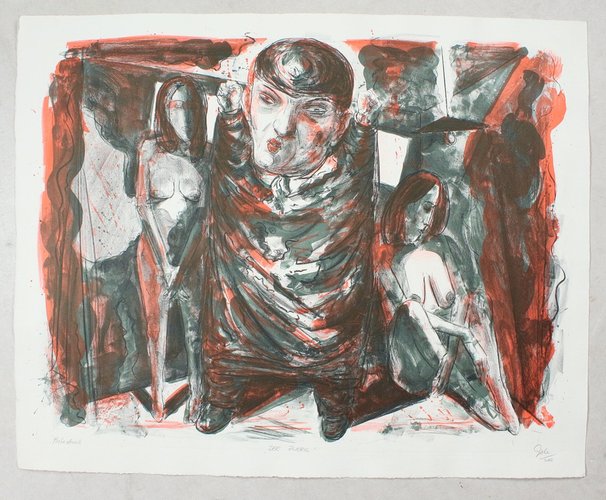 Hubertus Giebe, Der Zwerg, 2002, Lithograph for sale at Pamono