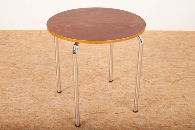 Steel Tube Table in Steel Frame Tube Chrome-Plated, Plate Plywood ...