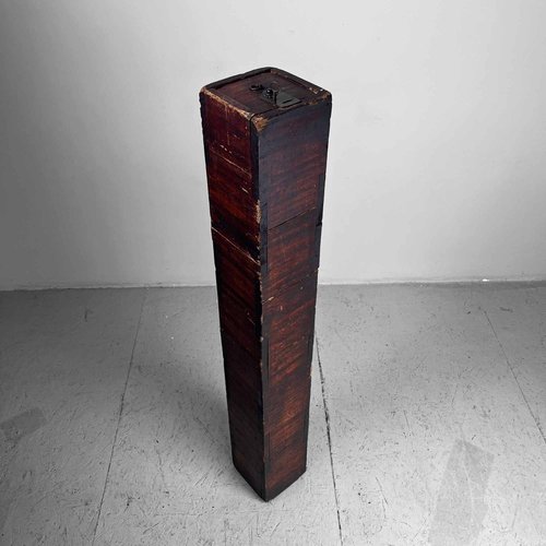 Antique Japanese Wooden Scroll Box, 1890s for sale at Pamono