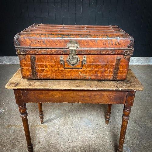 Handmade Metal Suitcase, 1880s for sale at Pamono