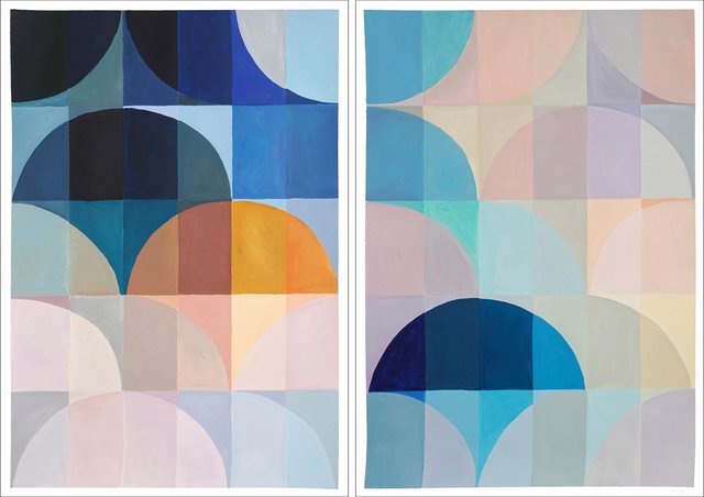 Natalia Roman, Nightfall over the Sea, 2023, Acryl auf Aquarellpapier bei Pamono kaufen