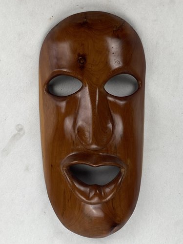 Large Mid-Century Teak Mask, 1950s for sale at Pamono