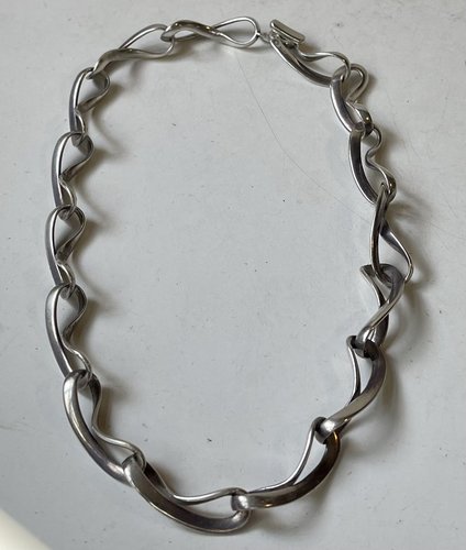 Infinity Silver Necklace from Georg Jensen 2000s for sale at Pamono