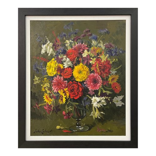 John Whitlock Codner RWA, Still Life Flowers in Glass Vase, Oil ...