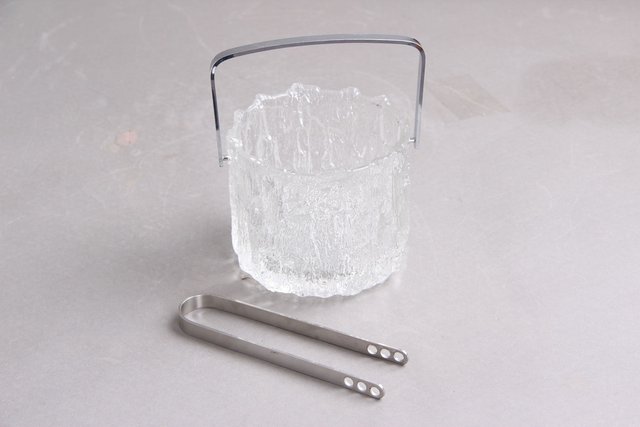 Finnish Iittala Ice Bucket with Stelton Ice Cream Tongs by Tapio ...