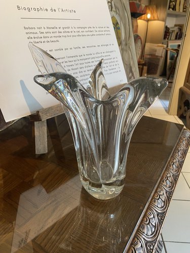 Frankreich Kristallvase von Daum bei Pamono kaufen