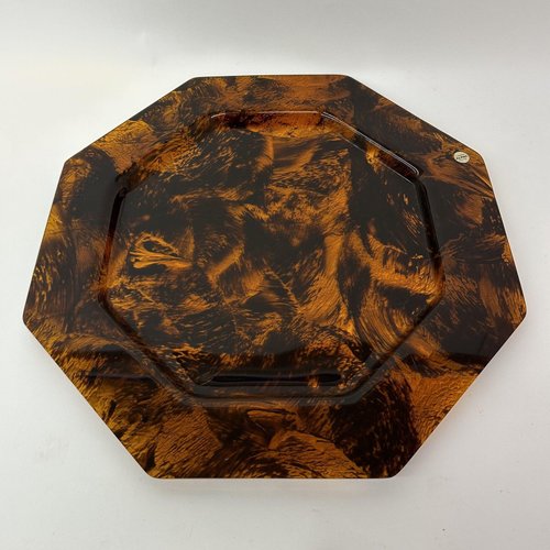 Acrylic Glass Faux Tortoiseshell Tray from Alpac, France, 1980s for ...