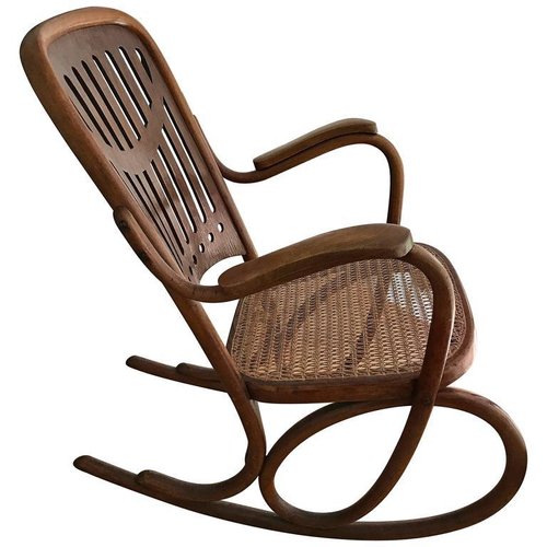 Bentwood Rocking Chair Nr 71 from Thonet, 1910s for sale at Pamono