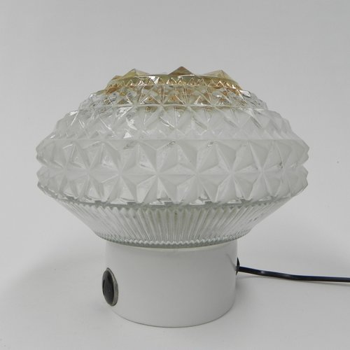 Vintage Ceiling Lamp with Glass Shade, 1960s for sale at Pamono