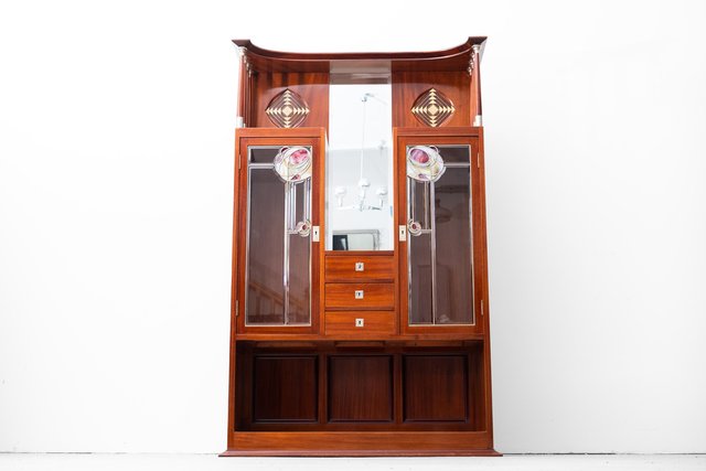 Original Art Nouveau Vitrine by Julius & Josef Herrmann, Vienna, 1905 ...