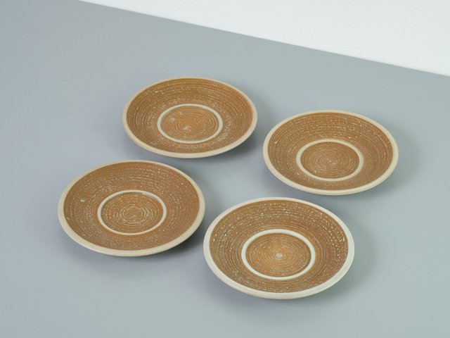 Swedish Plates from Höganäs, 1970s, Set of 4 for sale at Pamono