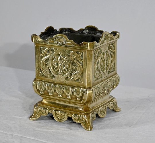 Golden Bronze Cache Pot, Late 19th Century for sale at Pamono