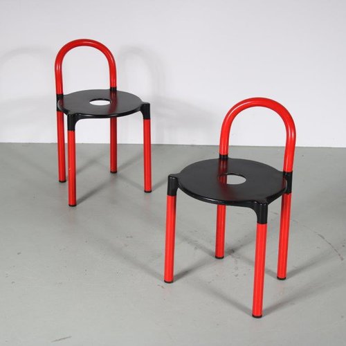 Hocker aus Kunststoff von Anna Castelli Ferrieri für Kartell, Italien, 1970er, 2er Set bei ...