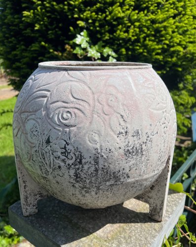 Art Deco Cast Iron Garden Planter from Deville & Cie, 1920s for sale at ...