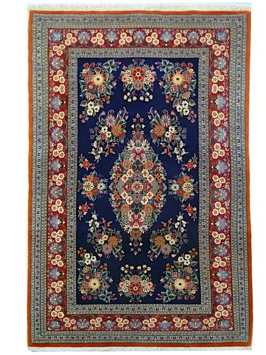 Ghom Rug in Wool and Cotton, 1980s for sale at Pamono